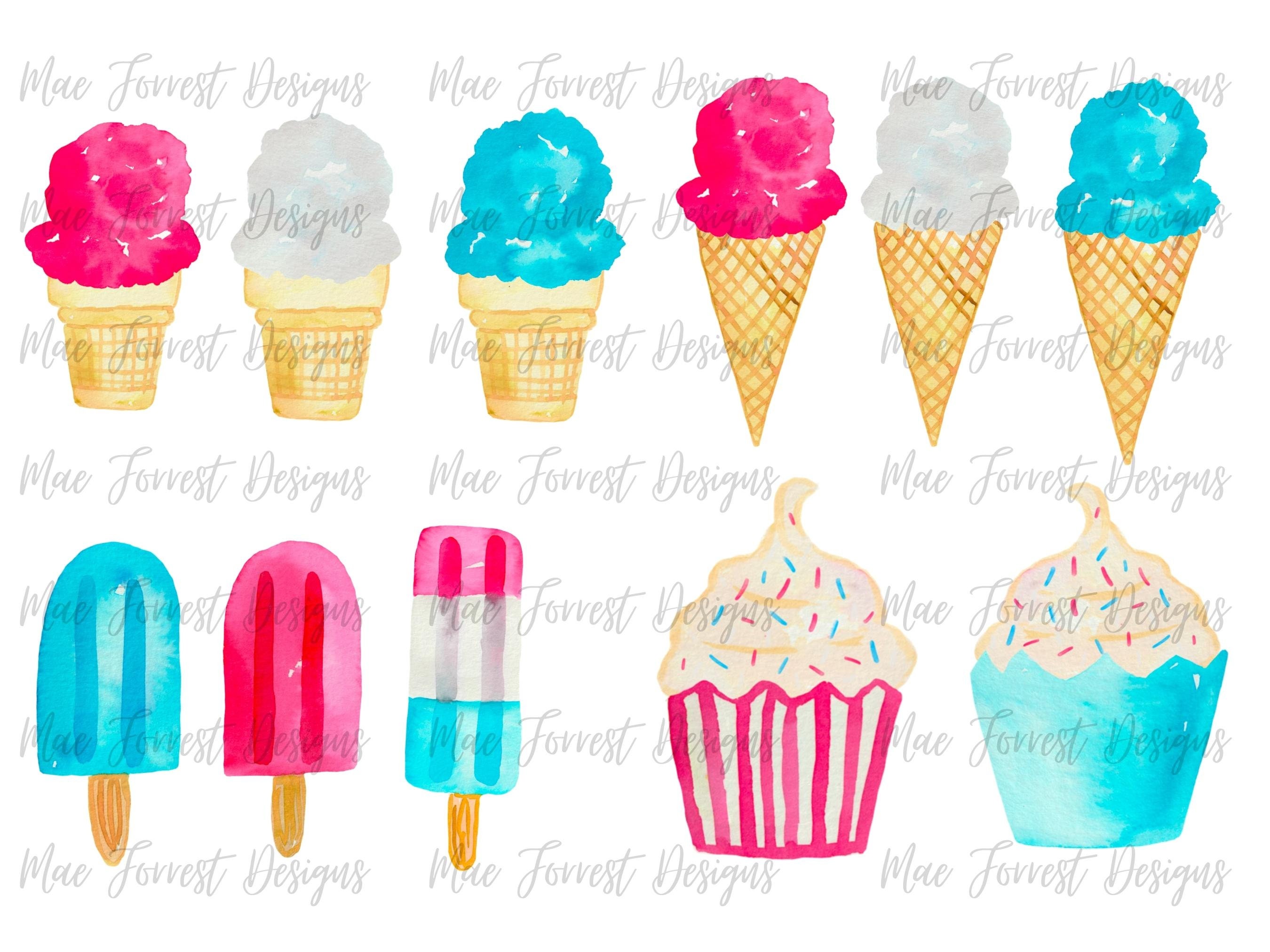 Watercolor 4th of July Desserts Clipart - Transparent Independence Day ...