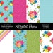 Watercolor Flowers Digital Scrapbook Paper Pack - Digital Paper Designs ...