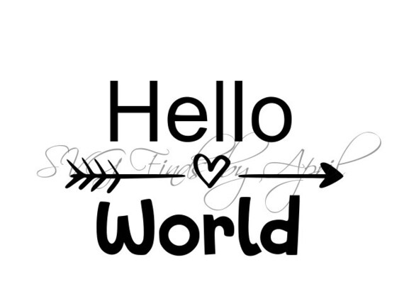 Hello World Svg Svg Files SVG Downloads | Etsy