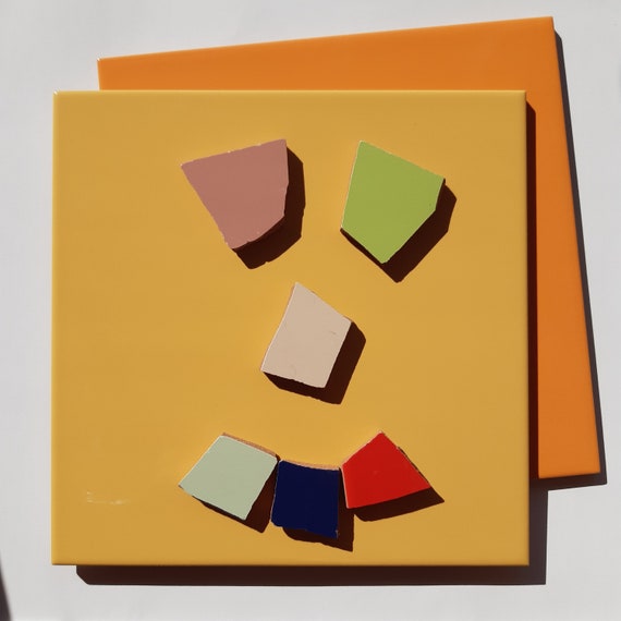 Square Ceramic Tiles for Mosaic Making Different Colors | Etsy