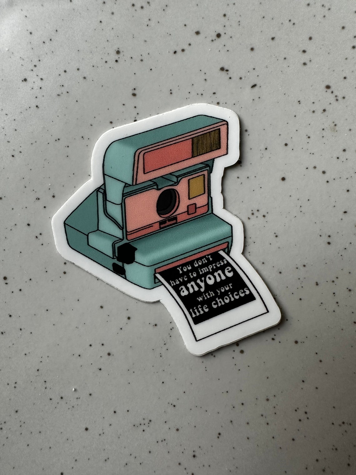 Retro Quote Sticker Girly Polaroid Decal Camera Photographer Gift for ...