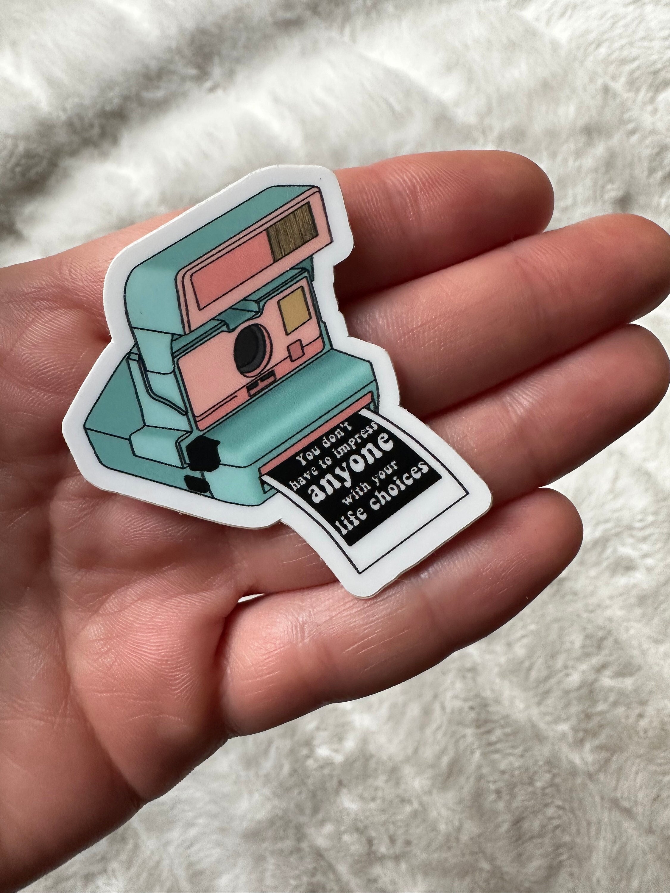 Retro Quote Sticker Girly Polaroid Decal Camera Photographer Gift for ...