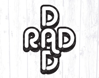 Rad Dad SVG Cool Retro T-shirt Design Bonus Step Father | Etsy