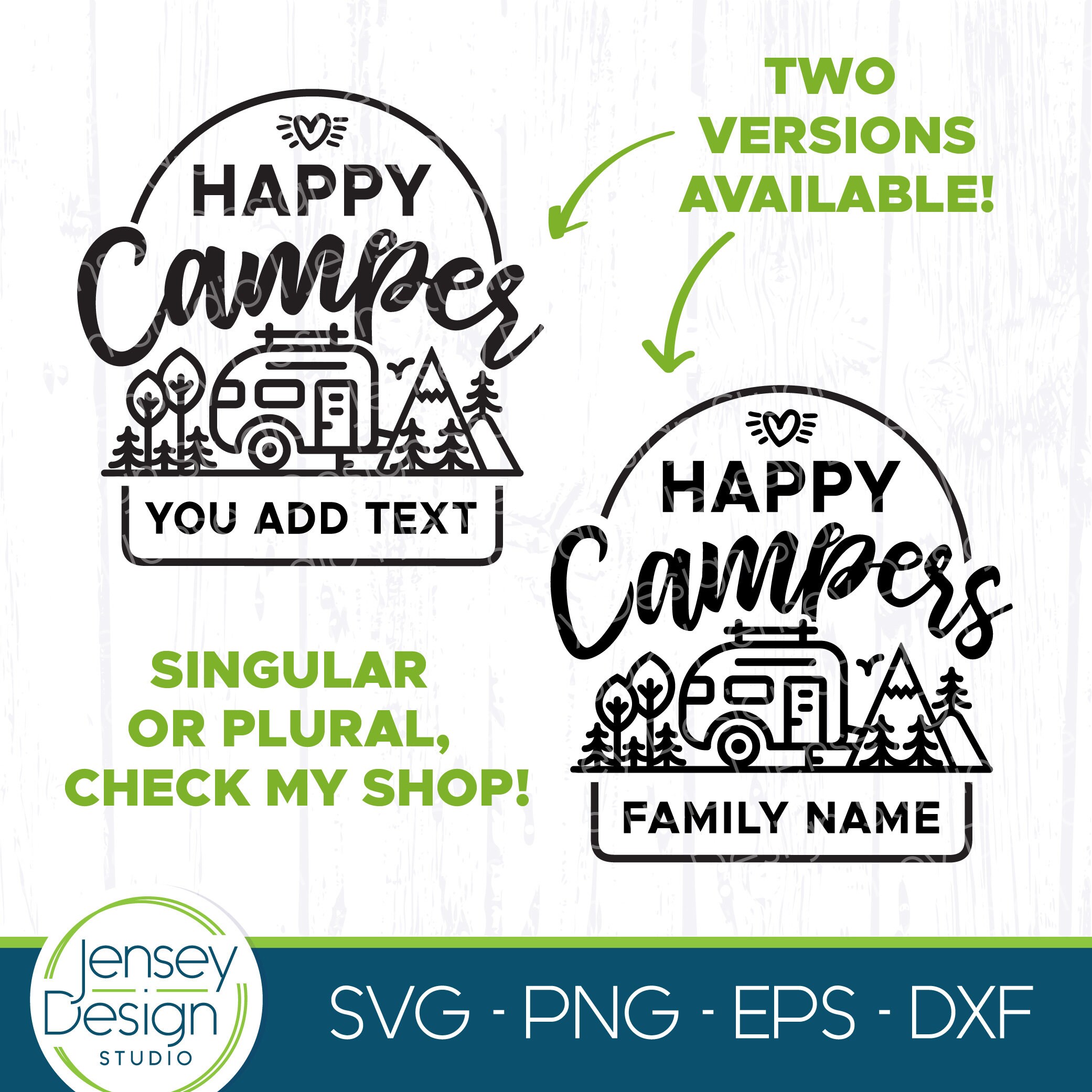 Happy Campers Svg Family Name Svg Camping Flag Camper Sign | Etsy