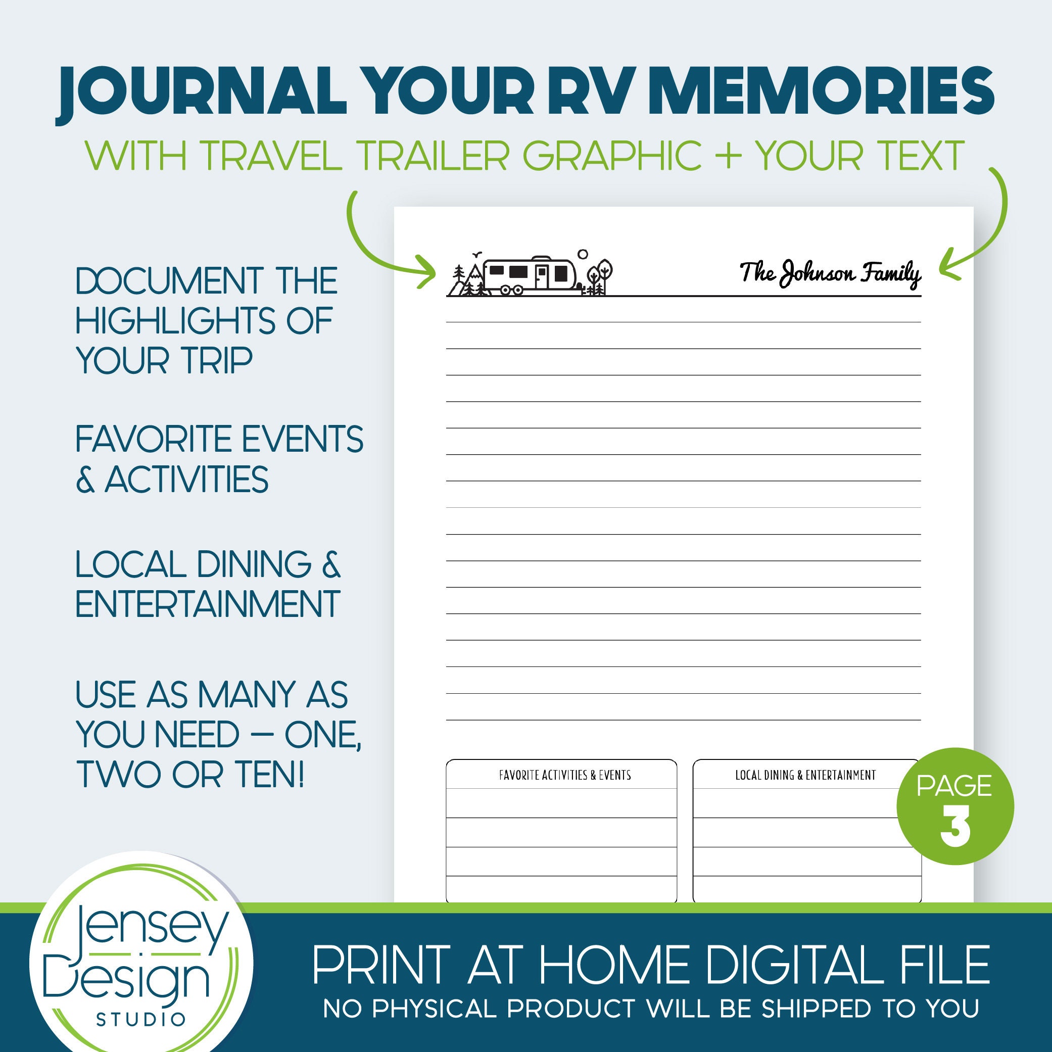 Personalized RV Camper Travel Trailer Camping Journal | Etsy