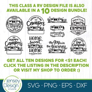 Class A RV Motorhome Camping Svg, Welcome to Our Camper Sign Design ...