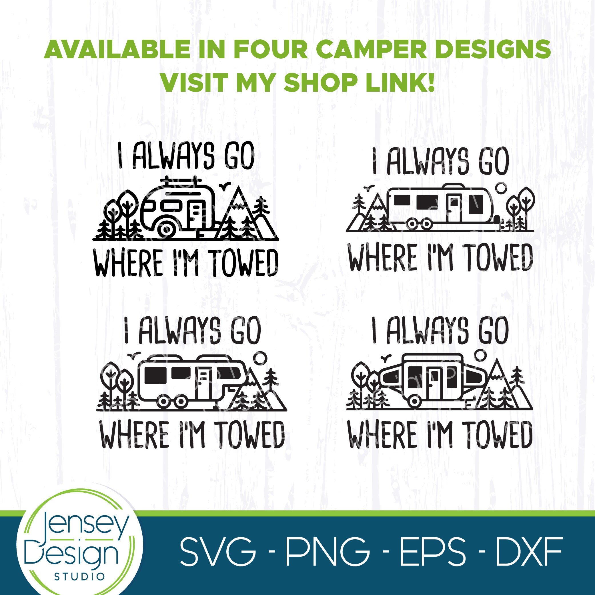 Funny RV Camping Svg Camper Design Cute Pull Behind Trailer - Etsy
