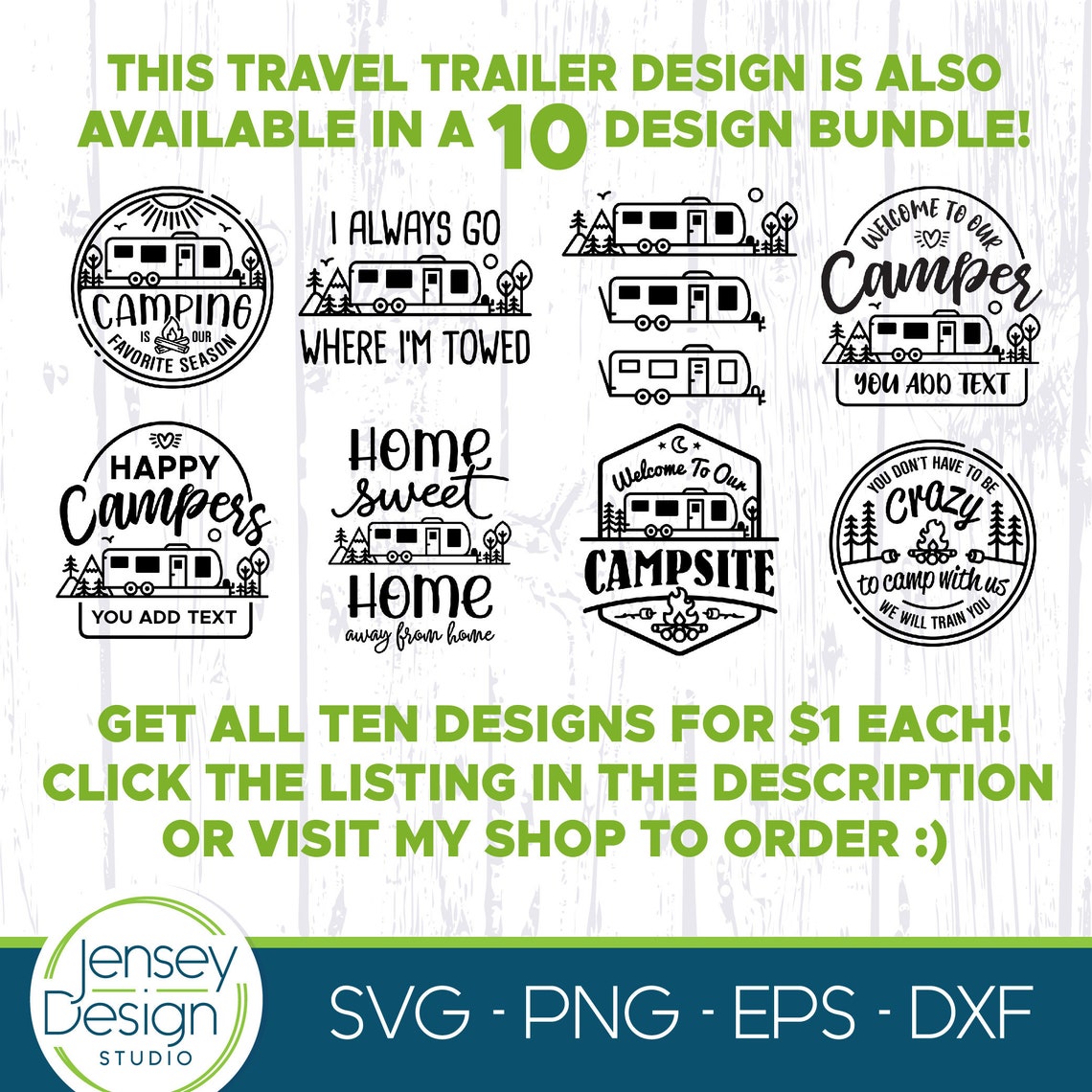 Toy Hauler Travel Trailer Svg Bumper Pull Camper Png Towable | Etsy