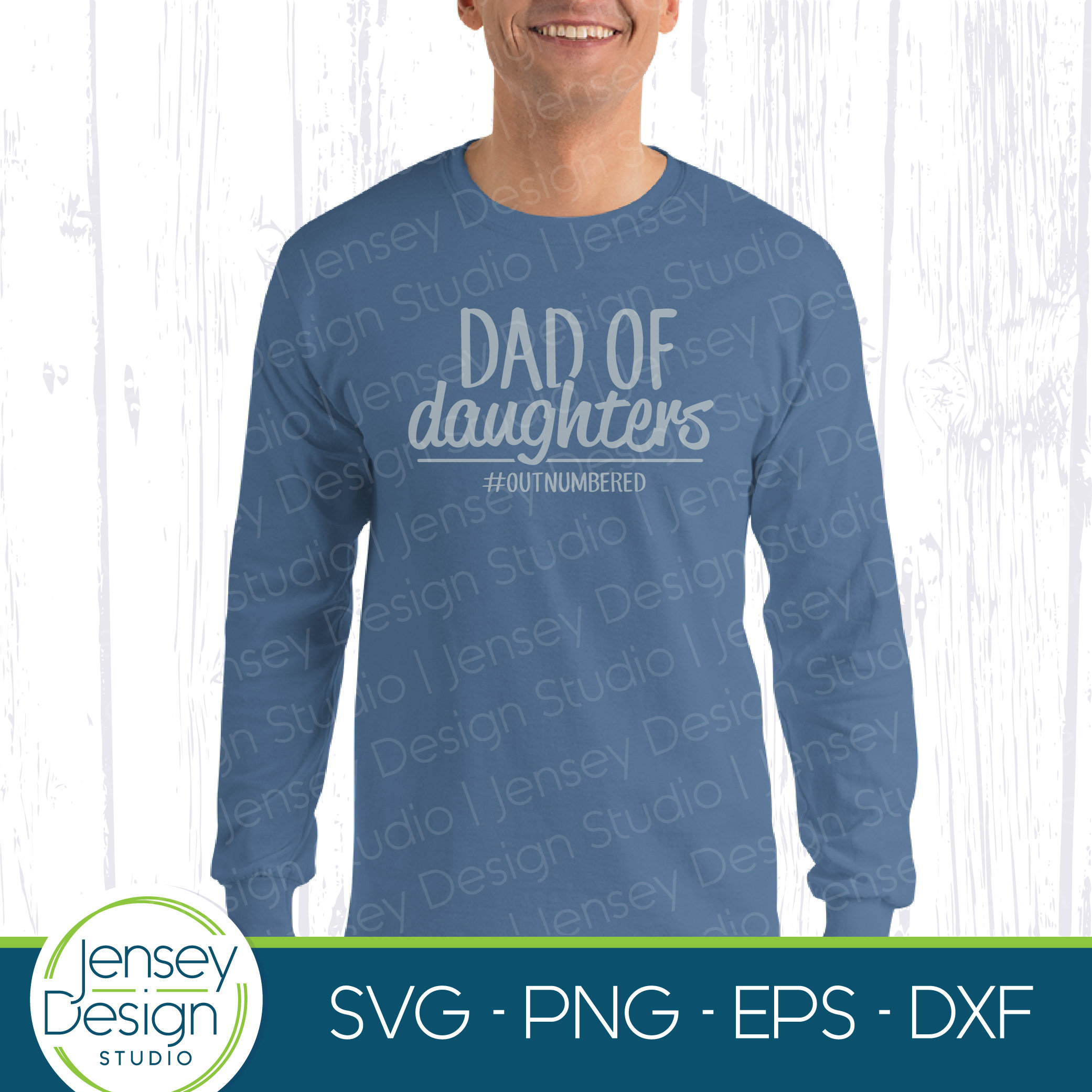 Dad of Daughters Svg Outnumbered by Girls Funny Fathers Day - Etsy