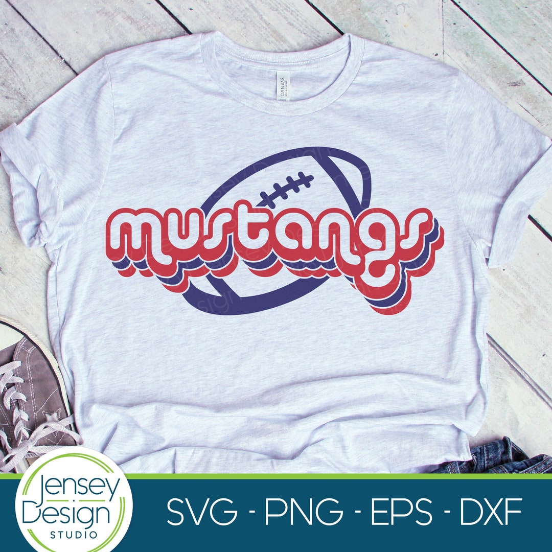 Mustangs Football Svg, Team Mascot Png, School Spirit Wear Design ...