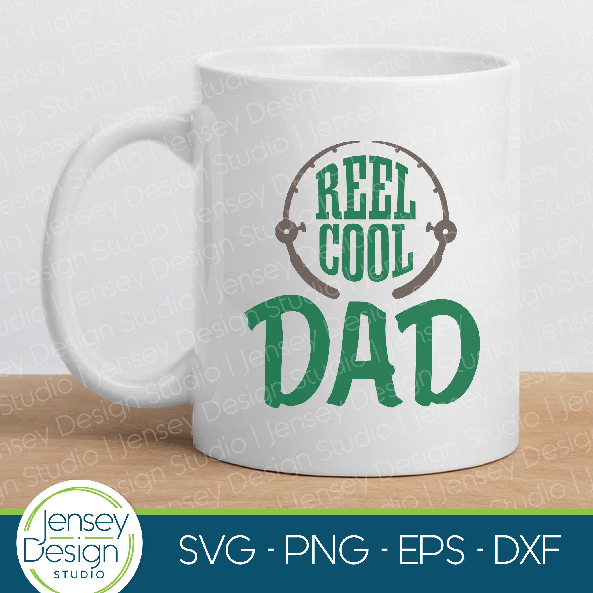 Reel Cool Dad Svg, Fishing Daddy Design, Fisherman, New Father Clipart ...