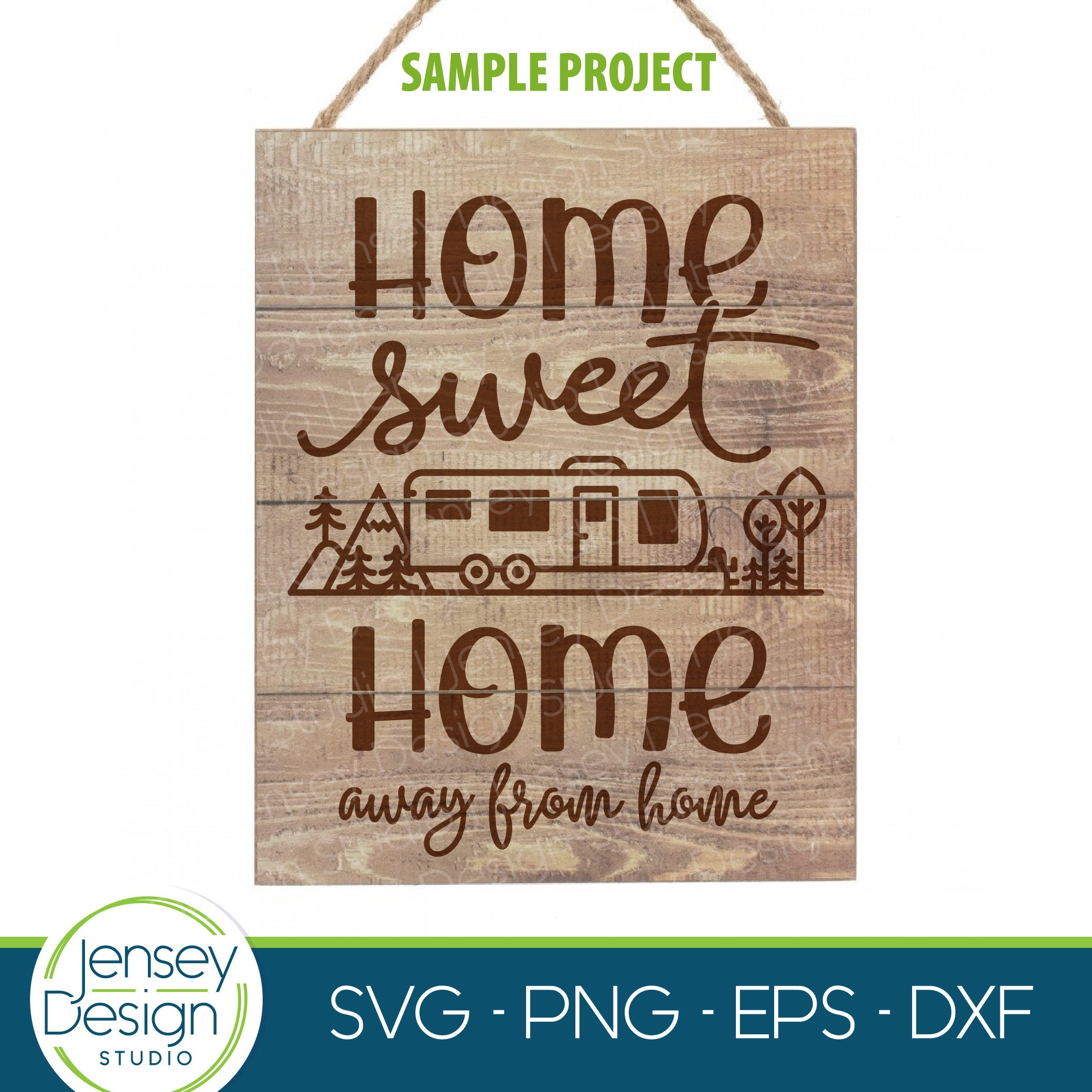 Travel Trailer Camper Svg, Home Sweet Home Sign Design, Garden Flag ...
