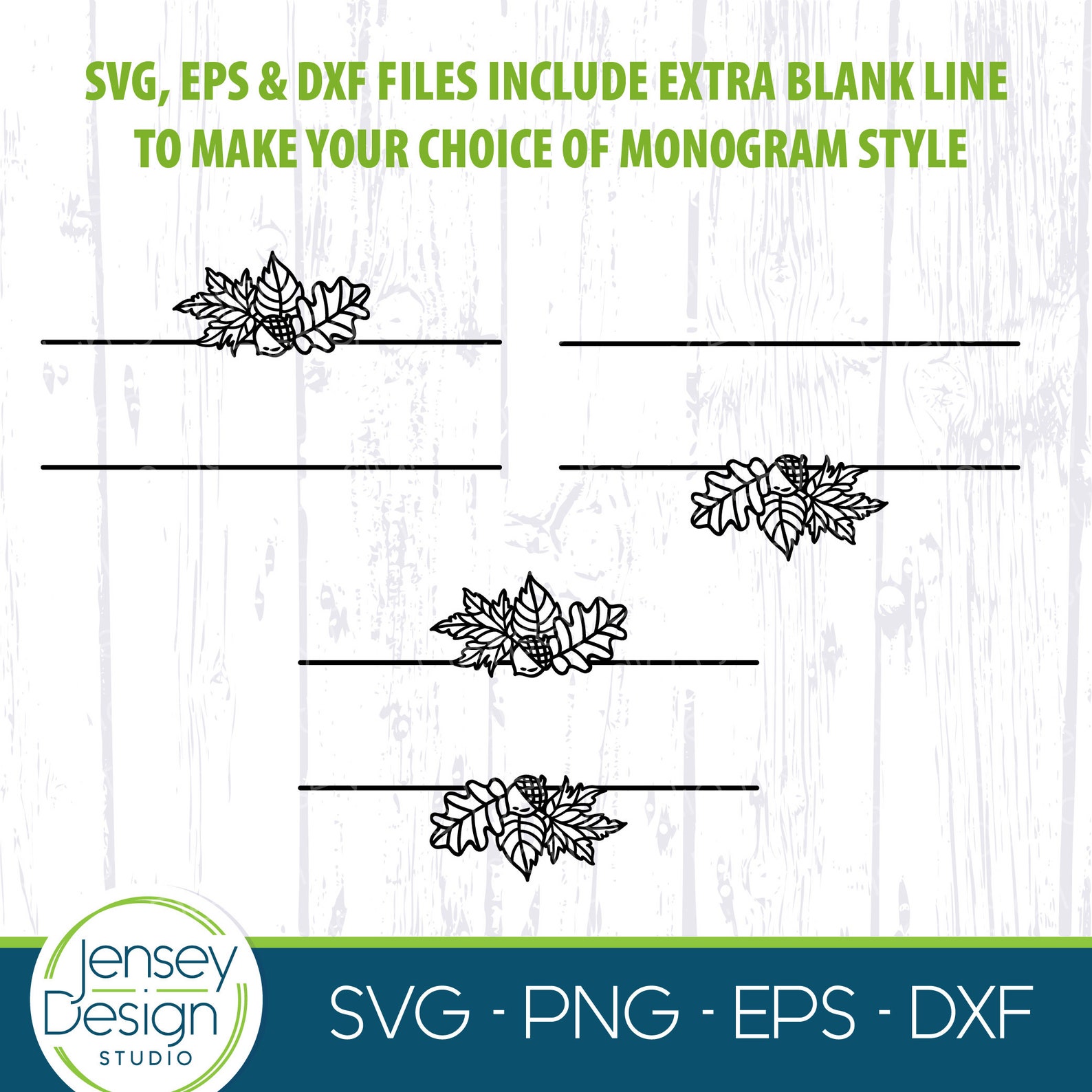 Fall Split Monogram Frame SVG Autumn Leaves Set Thanksgiving - Etsy