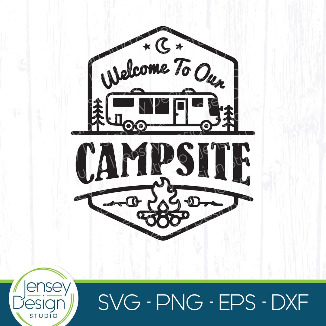 Class A RV Motorhome Camping Svg, Welcome to Our Campsite Sign Design ...