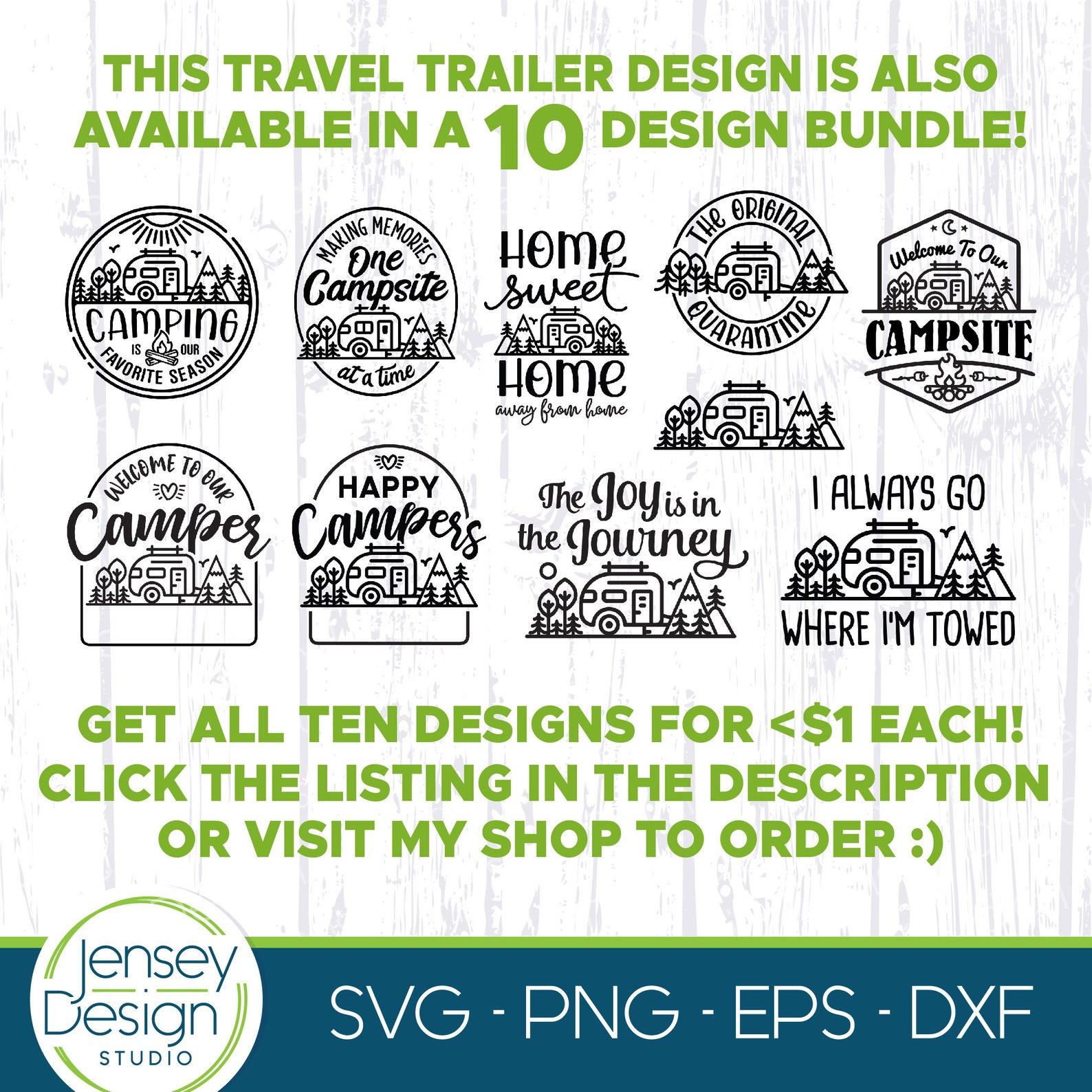 Funny RV Camping Svg Camper Design Cute Pull Behind Trailer - Etsy