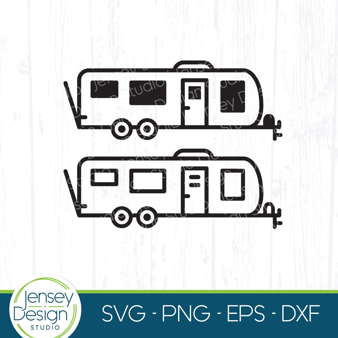 Toy Hauler Travel Trailer Svg, Bumper Pull Camper Png, Towable RV ...