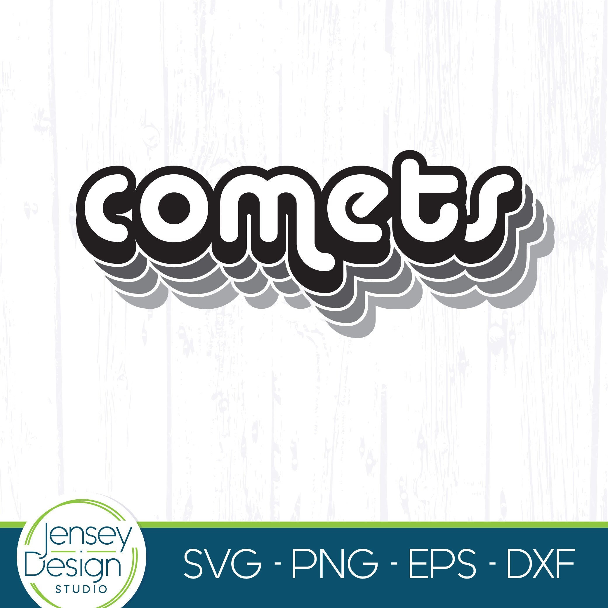 Utd Comets Block Lettering