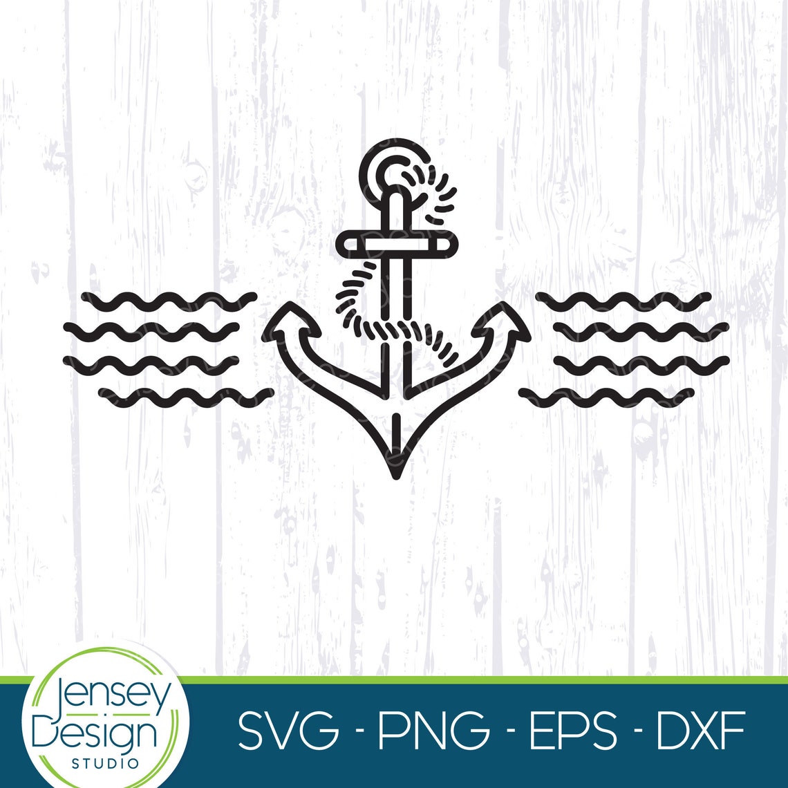 Anchor With Rope SVG EPS PNG Boat Captain Nautical Design - Etsy