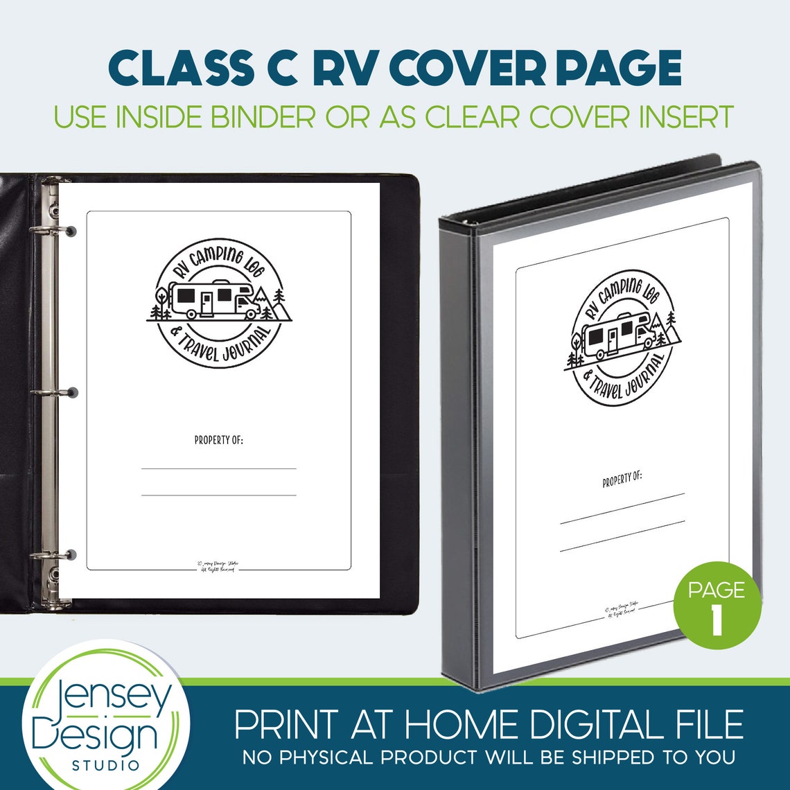 Class C Motorhome Camping Journal, Campground Log, RV Travel Planner ...