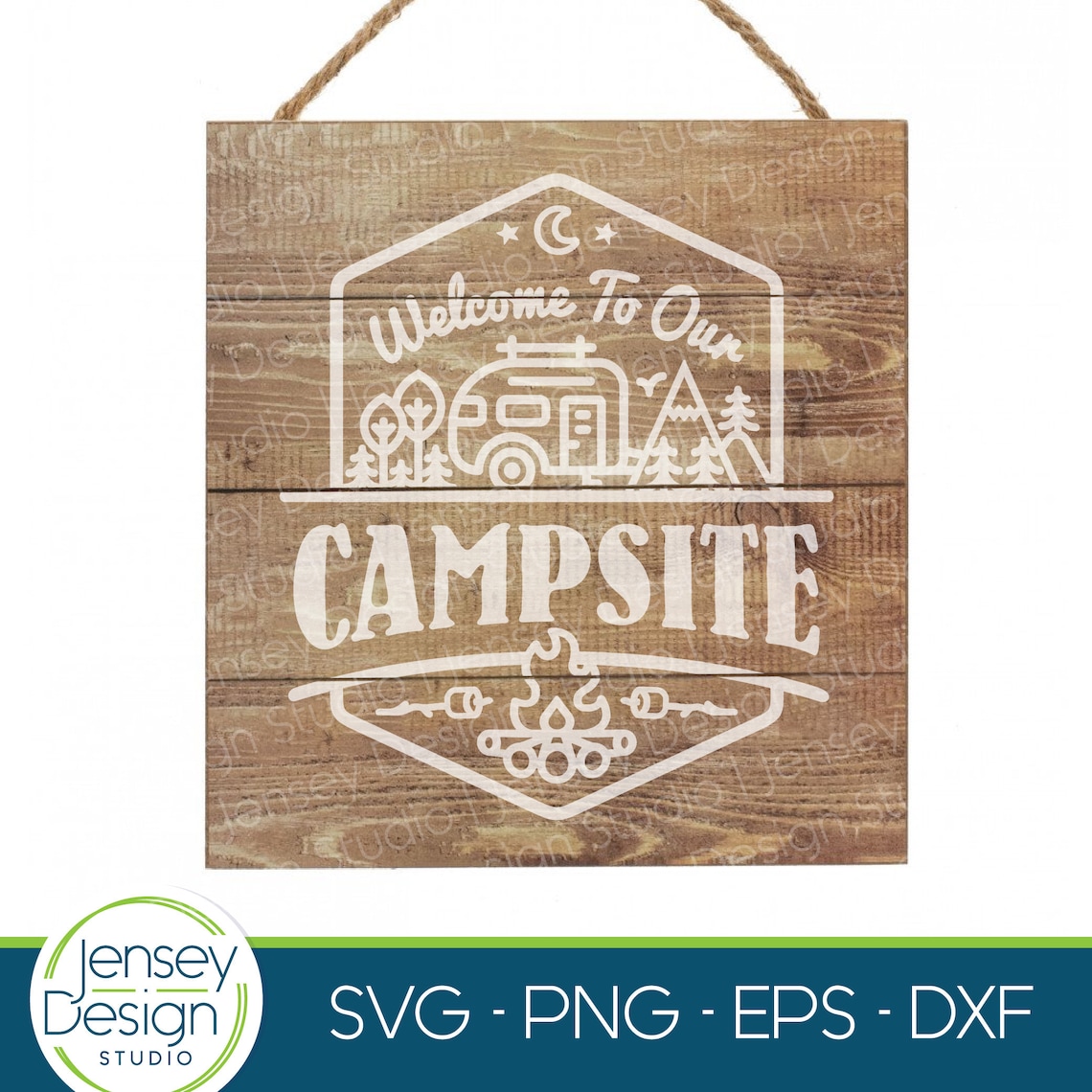 Welcome to our Campsite svg Happy Camper sign decor RV | Etsy