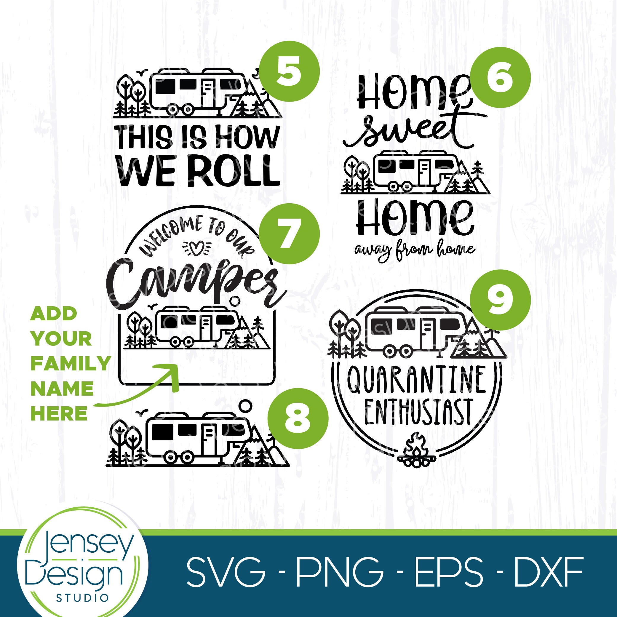 Fifth Wheel Camper Svg