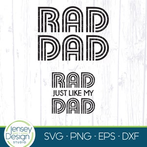 Rad Dad Svg, Rad Like Dad, Father's Day Matching T-shirt Design, Daddy ...