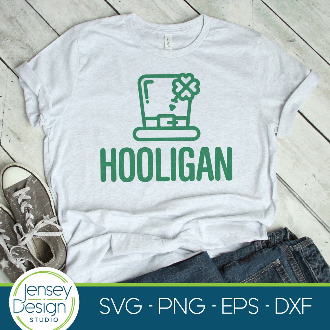 Funny St Patricks Day Svg Irish Hooligan Png Shamrock Tshirt - Etsy