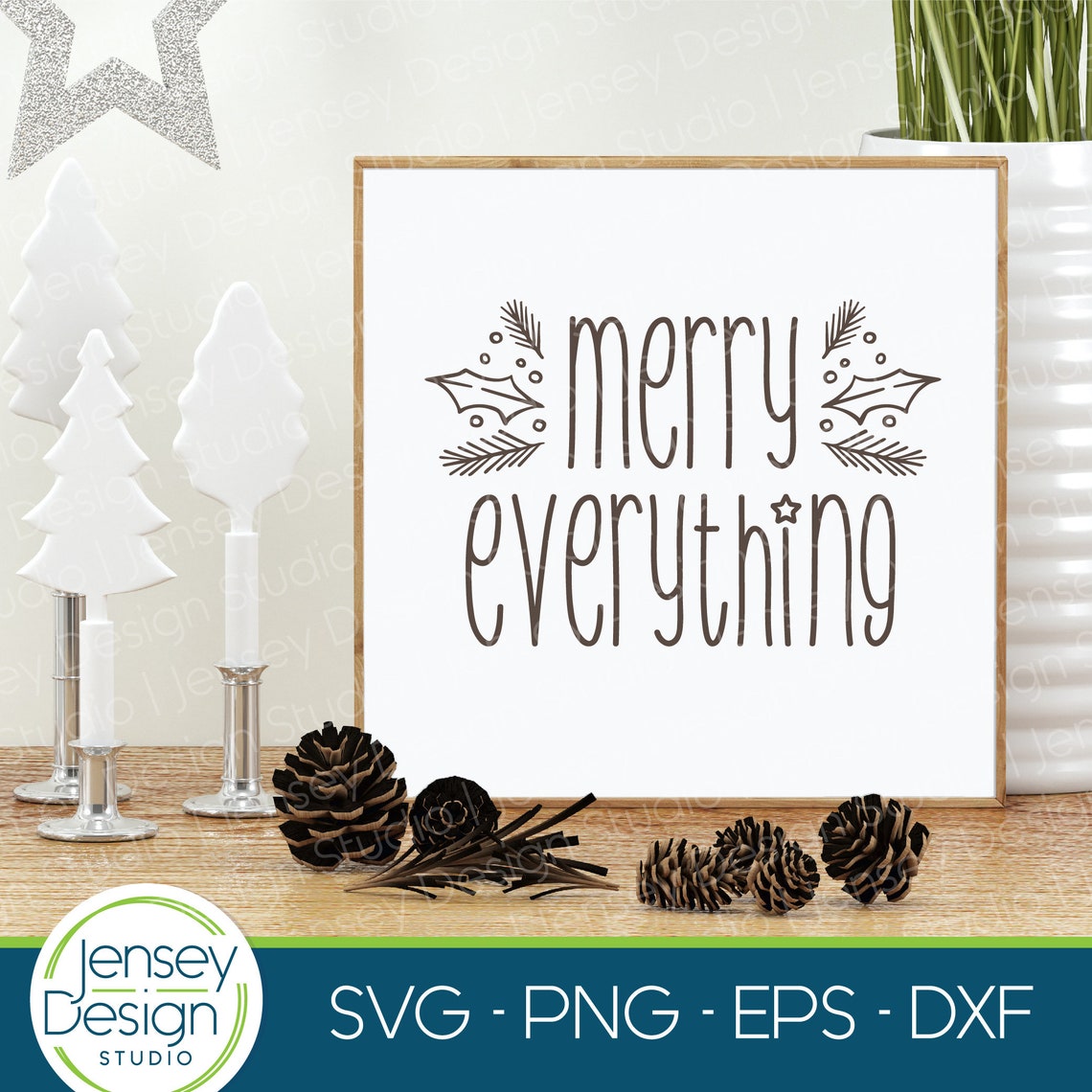 Merry Everything Svg Christmas Quote Svg Farmhouse Winter - Etsy