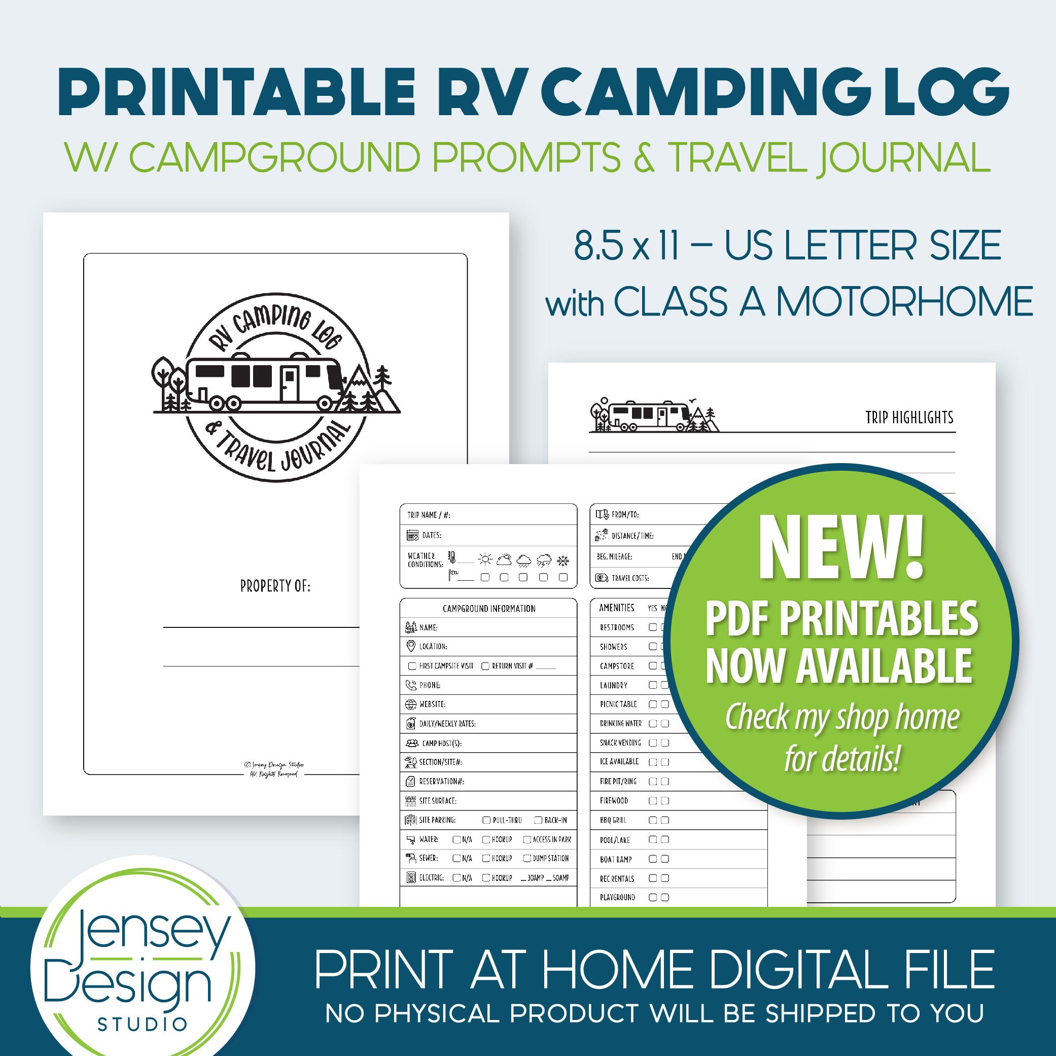 Class A RV Motorhome Svg, Motor Home Bus Camping Scene Png, Camper ...