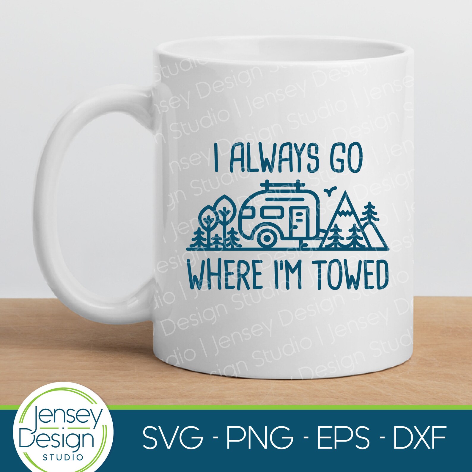 Funny RV Camping Svg Camper Design Cute Pull Behind Trailer - Etsy