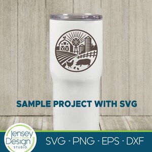 Farm Scene Svg, Barn Animals Round Circle Frame, Pig Chicken Farmhouse ...
