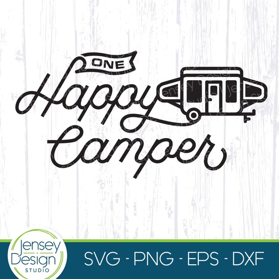 One Happy Camper svg Pop-Up Camper svg Camping svg RV Camp | Etsy