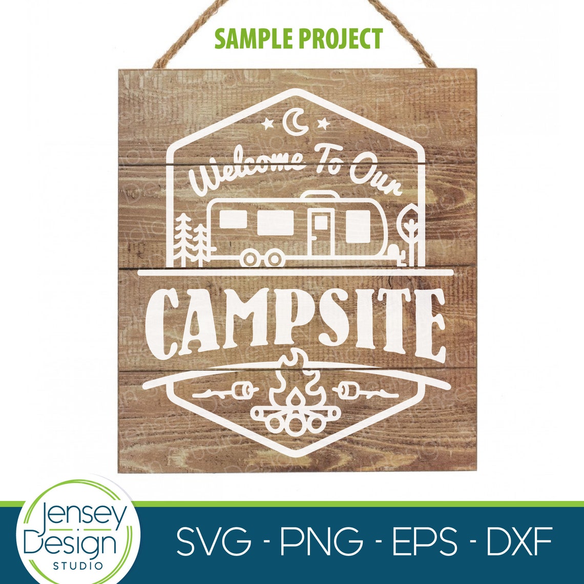 Welcome to Our Campsite Sign Design, Travel Trailer Camping Svg, Cute ...