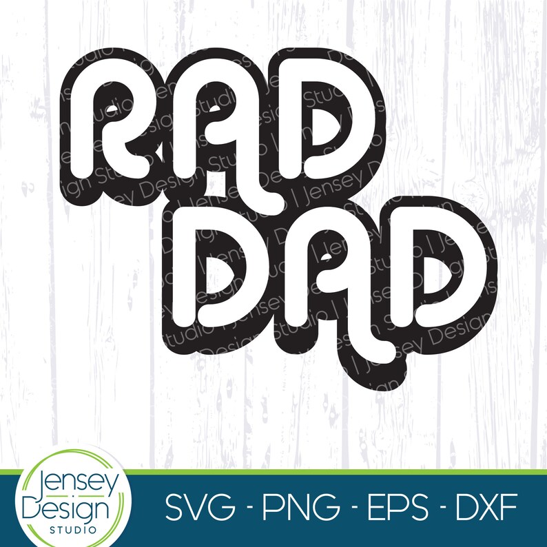 Rad Dad SVG Cool Retro T-shirt Design Bonus Step Father | Etsy