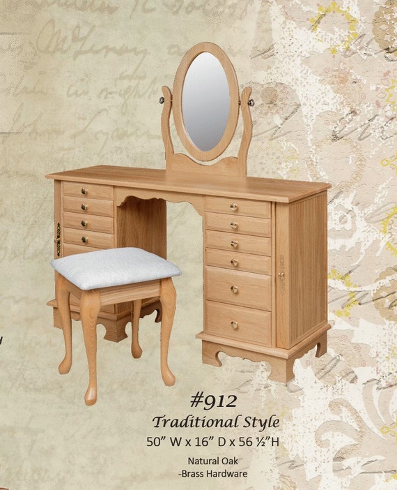 Traditional dressing table with mirror store