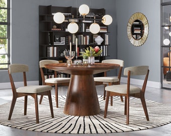 48" Round Farmhouse Table Vintage Base and Refinished Top Perfect for a ...