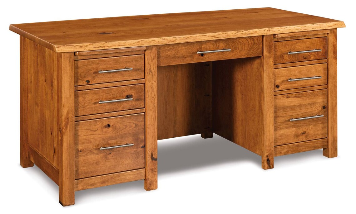 Rustic Cherry Handcrafted Desk With Finished Back - Etsy Australia