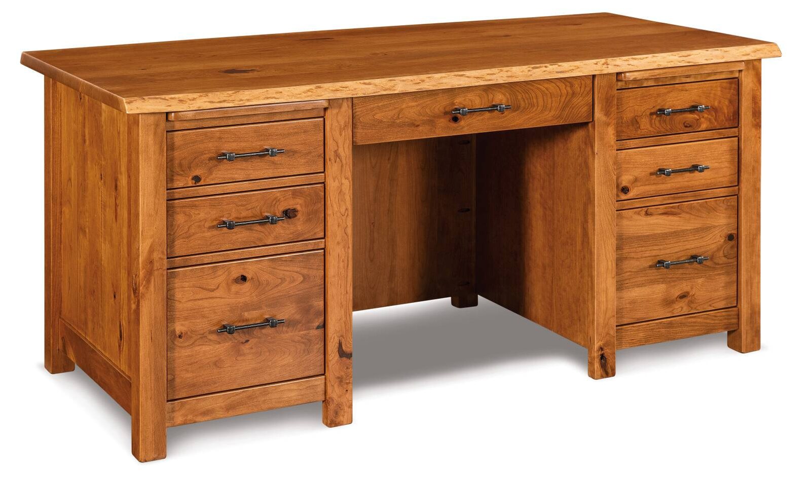 Rustic Cherry Handcrafted Desk With Finished Back - Etsy