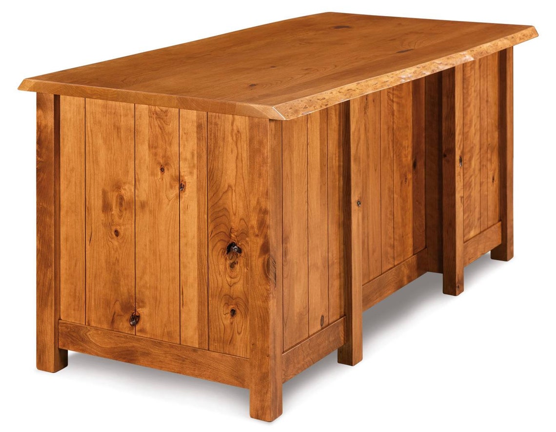 Rustic Cherry Handcrafted Desk With Finished Back - Etsy