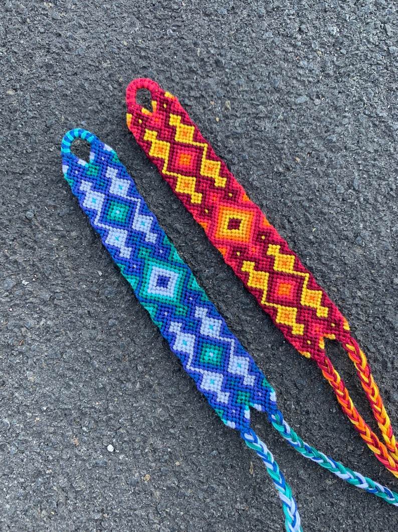 Aztec Friendship Bracelets Diy Handmade Knotted Jewelry - Etsy
