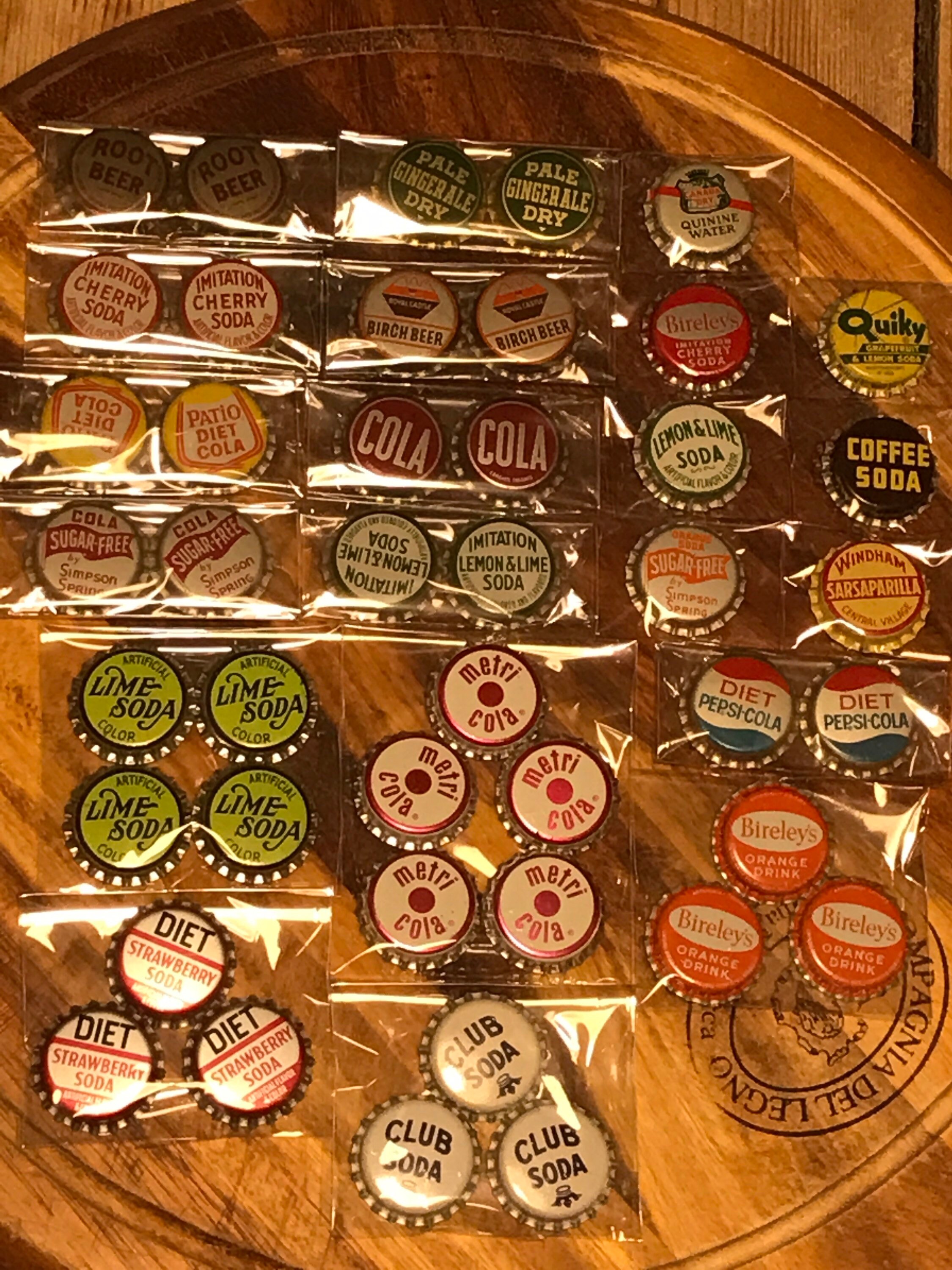 Vintage Bottle Caps / Tops. Original Metal American Soda Pop Bottle ...