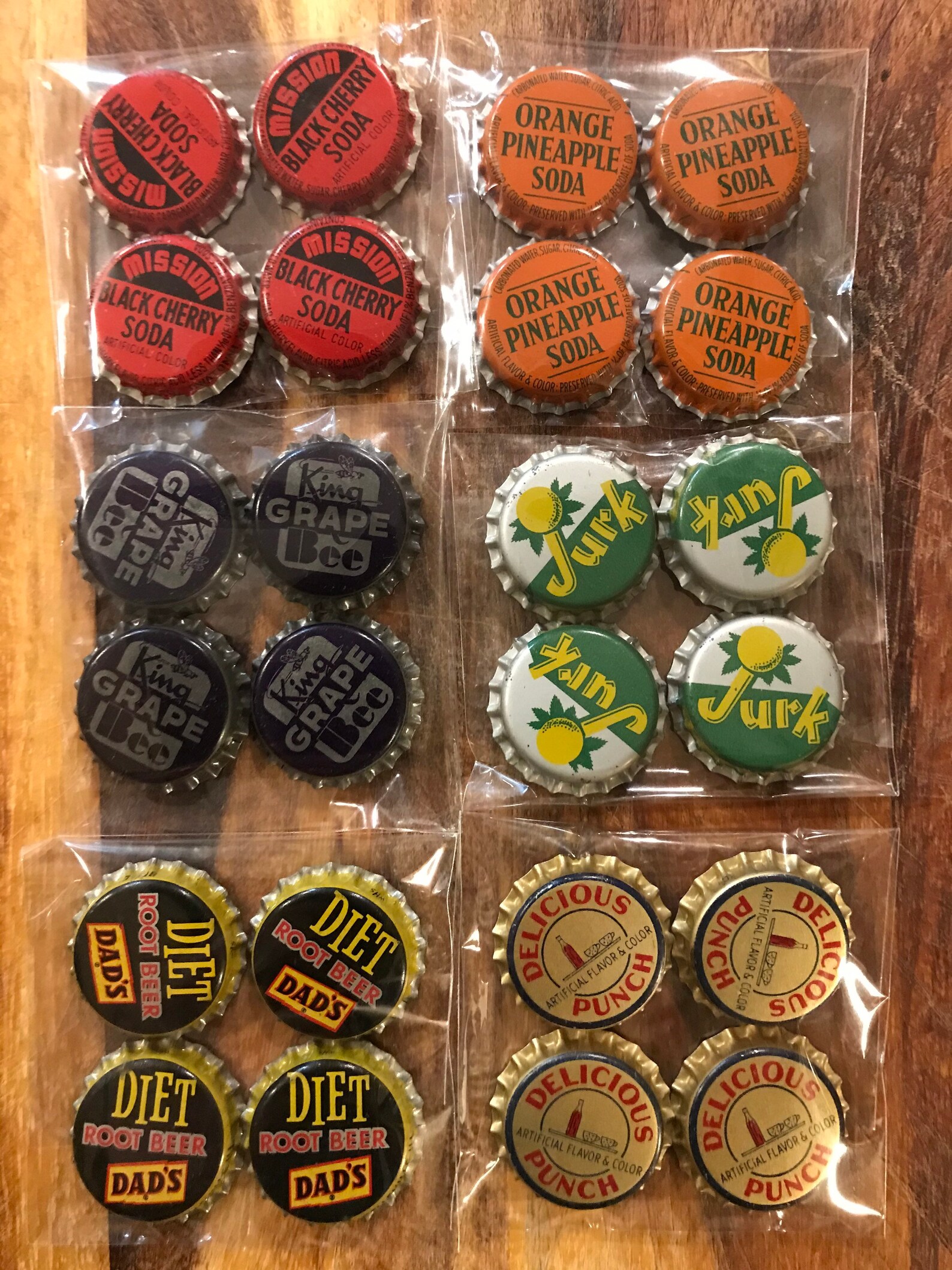 Vintage Bottle Caps / Tops. Original Metal American Soda Pop Bottle ...