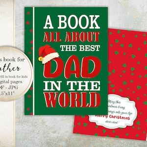 Printable Coloring and Fill in Book for Kids, A Christmas Book for Dad ...