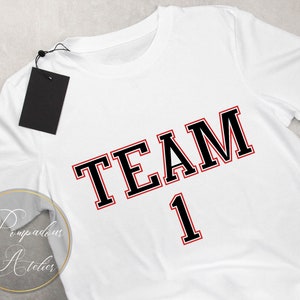 Varsity Font Clipart: Red and Black Sports Letters & Numbers (SVG, PNG ...