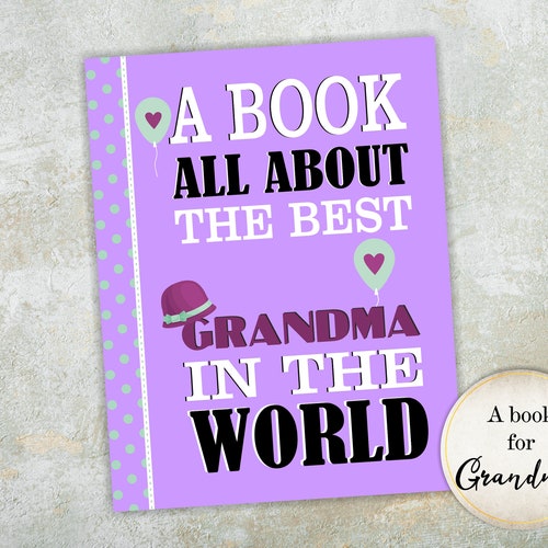 Printable Grandma Book Personalized Birthday Gift From - Etsy
