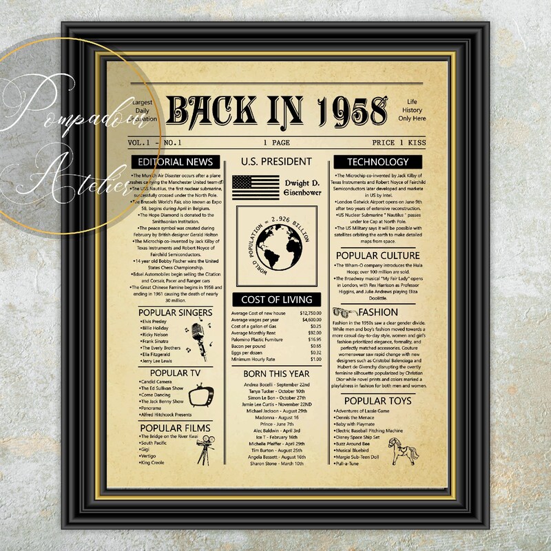1958 Newspaper - Etsy