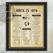 Back in 1951 Golden Poster, Printable White or Black Poster, Born in ...
