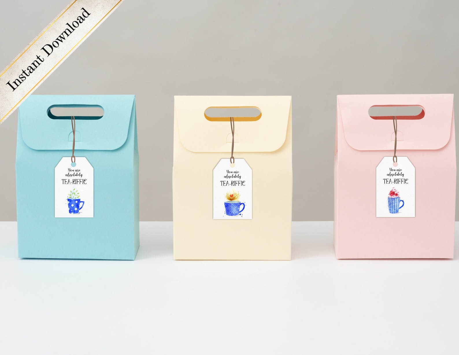 You Are Absolutely Tea-riffic Thank You Gift Tags Tea Tags | Etsy