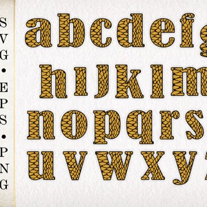 Snake Print Alphabet SVG, Animal Print Letters Numbers and Symbols, Svg ...