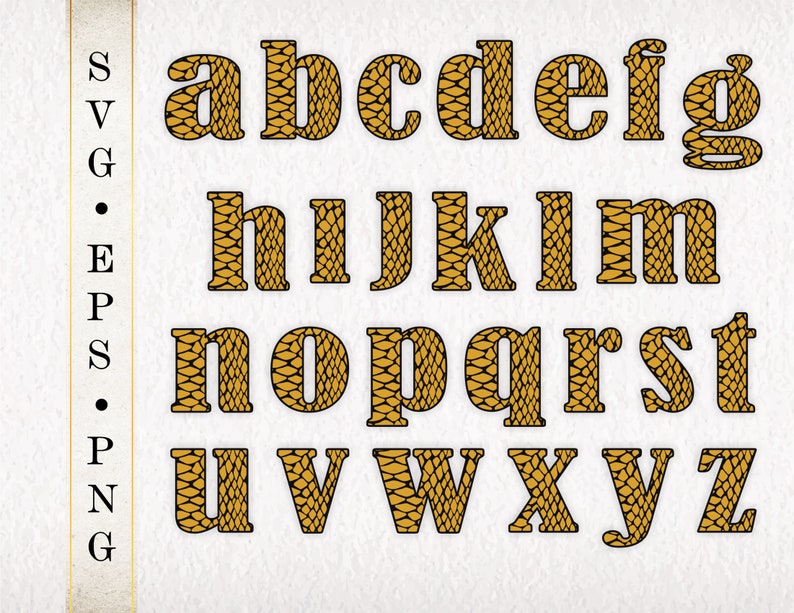 Snake Print Alphabet SVG, Animal Print Letters Numbers and Symbols, Svg ...